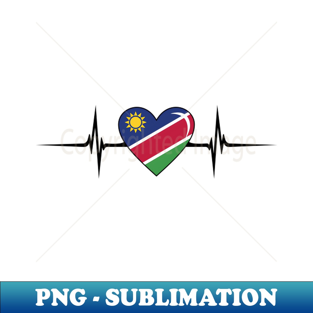 Heartbeat Design Namibian Flag Namibia - Exclusive PNG Subli | Inspire ...