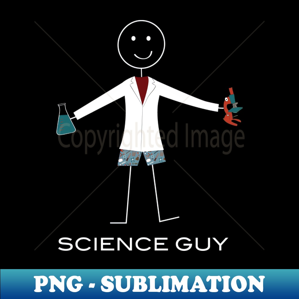 Funny Mens Science Guy - PNG Transparent Digital Download Fi | Inspire ...
