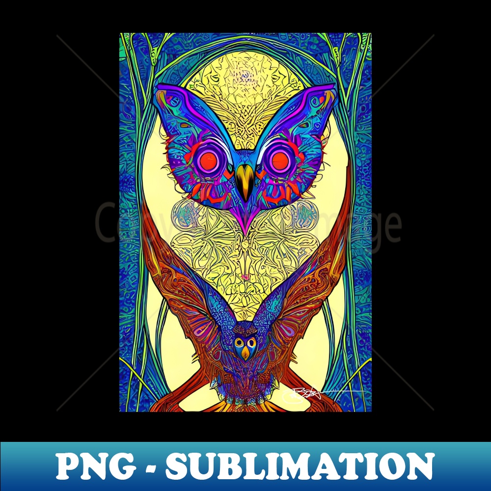 Psychedelic Owl Acid Vibes 3 - Premium Sublimation Digital D | Inspire ...
