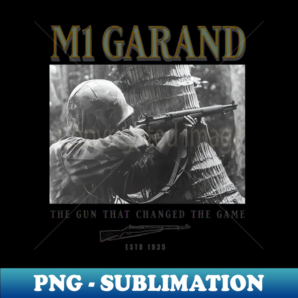 World War 2 Weapon M1 Garand Rifle - Trendy Sublimation Digi - Inspire ...