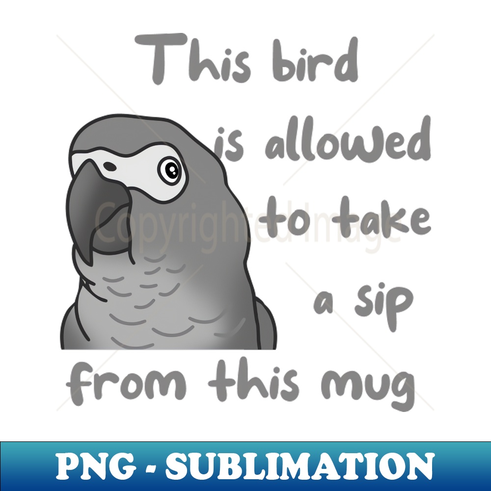 This Bird is Allowed to Take a Sip from this Mug African Gre | Inspire ...