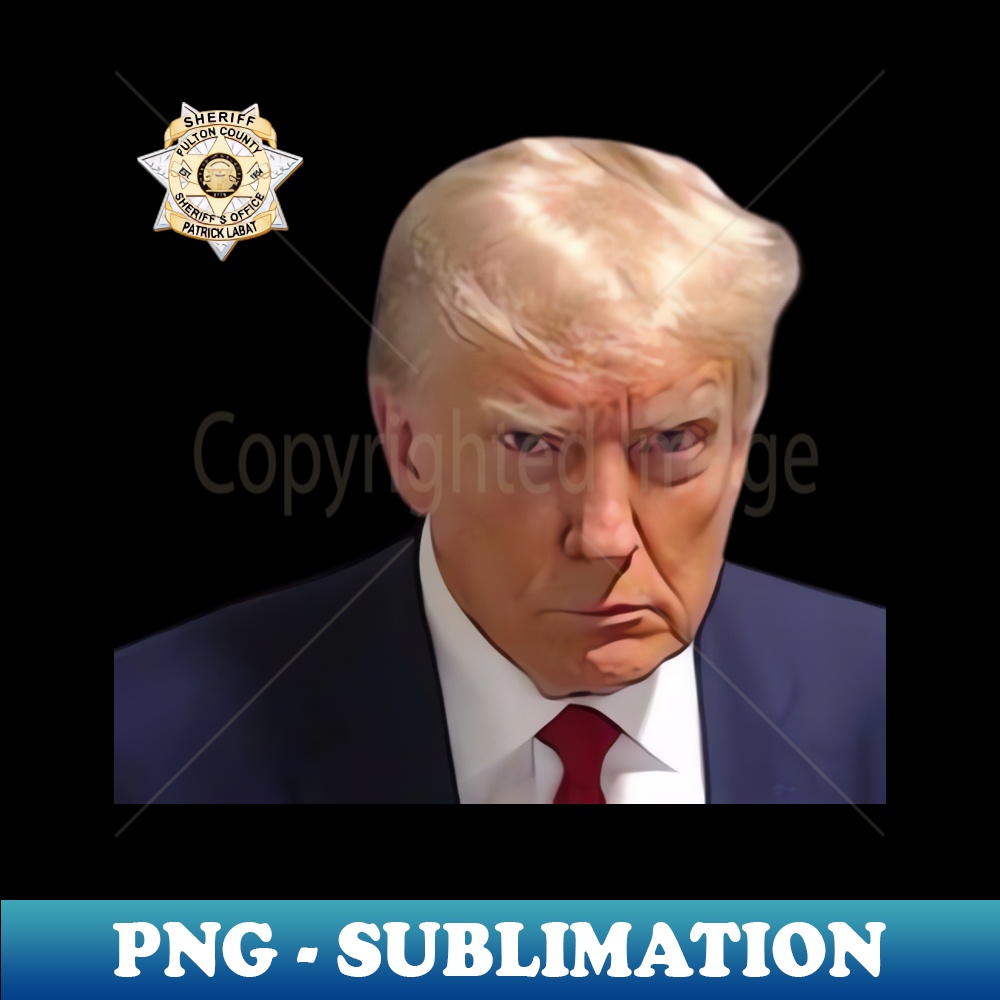 TRUMP MUGSHOT Transparent Background - Retro PNG Sublimation - Inspire ...