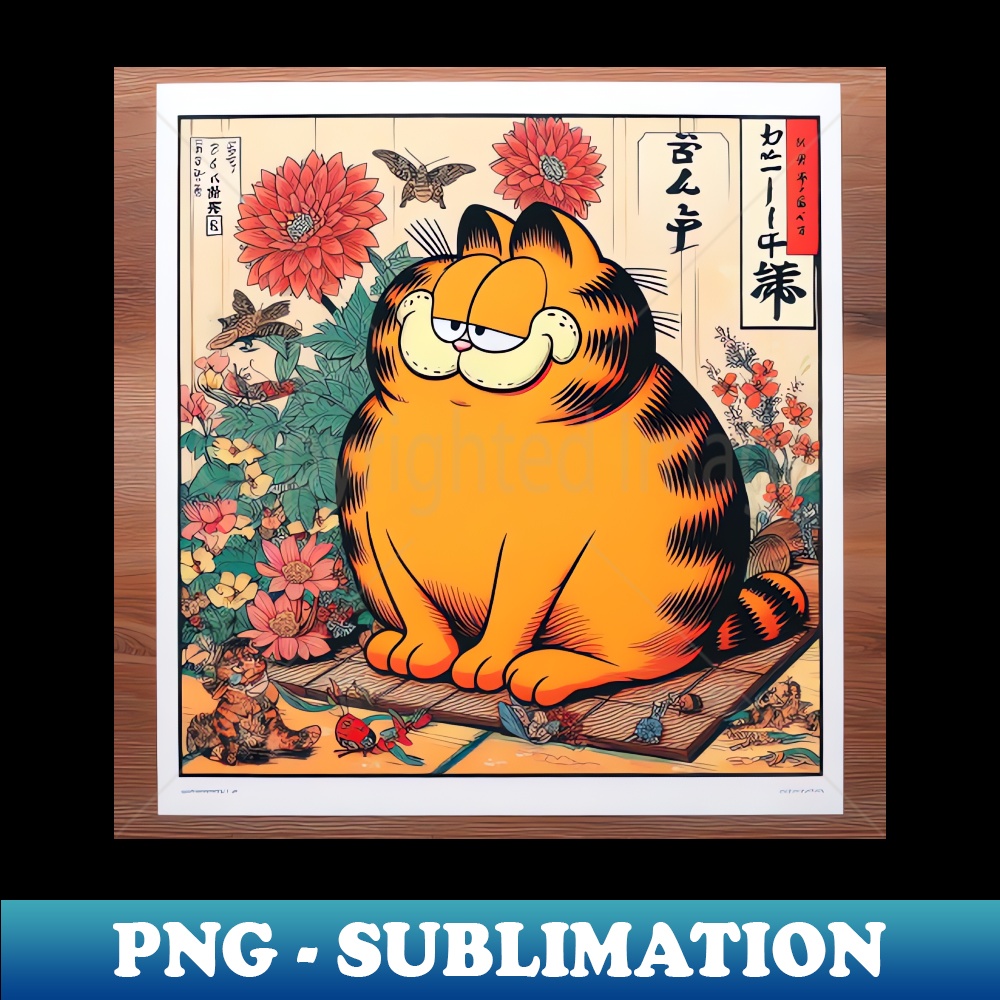 garfield in japanese style 612 - Exclusive PNG Sublimation D - Inspire ...