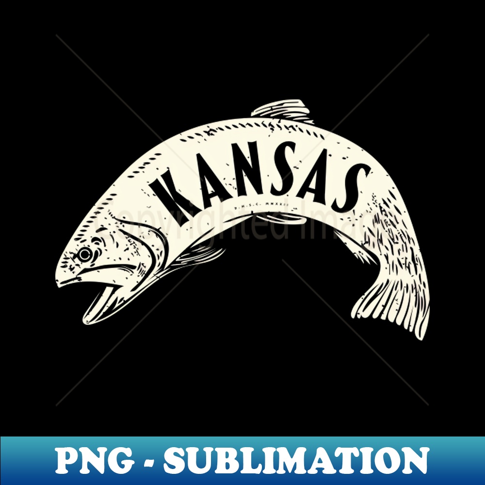 Kansas Fish Wordmark Tan - Trendy Sublimation Digital Downlo | Inspire ...