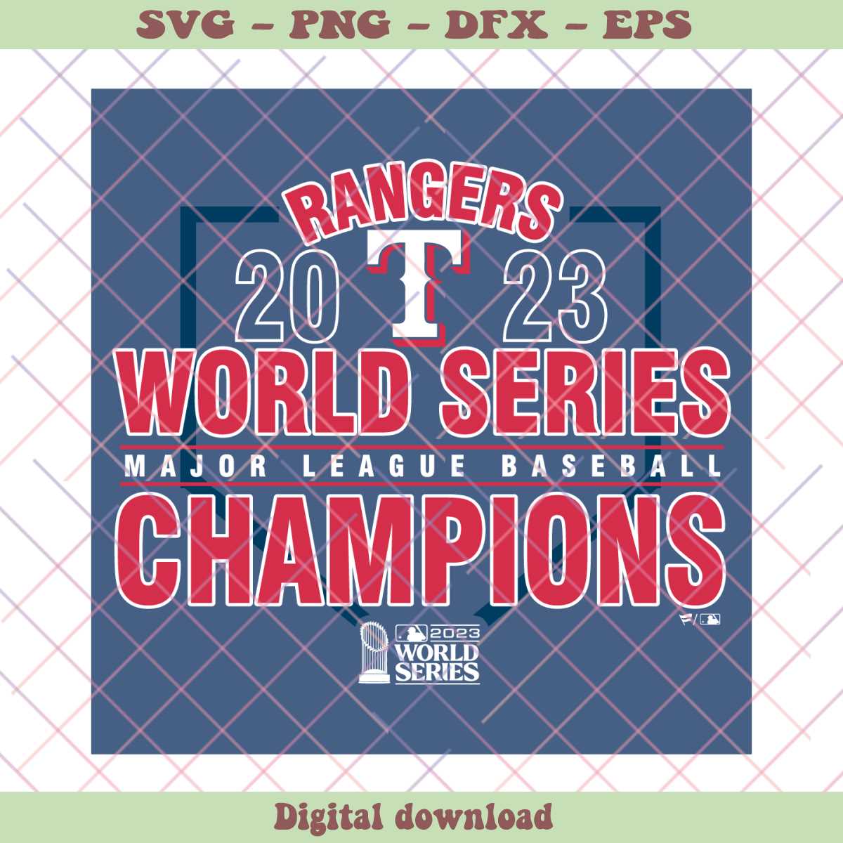2023 World Series Champions Major League Baseball SVG File - Inspire Uplift