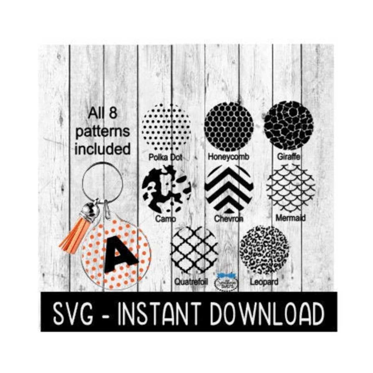 Acrylic Keychain Pattern Bundle SVG Template, Acrylic Keycha | Inspire ...