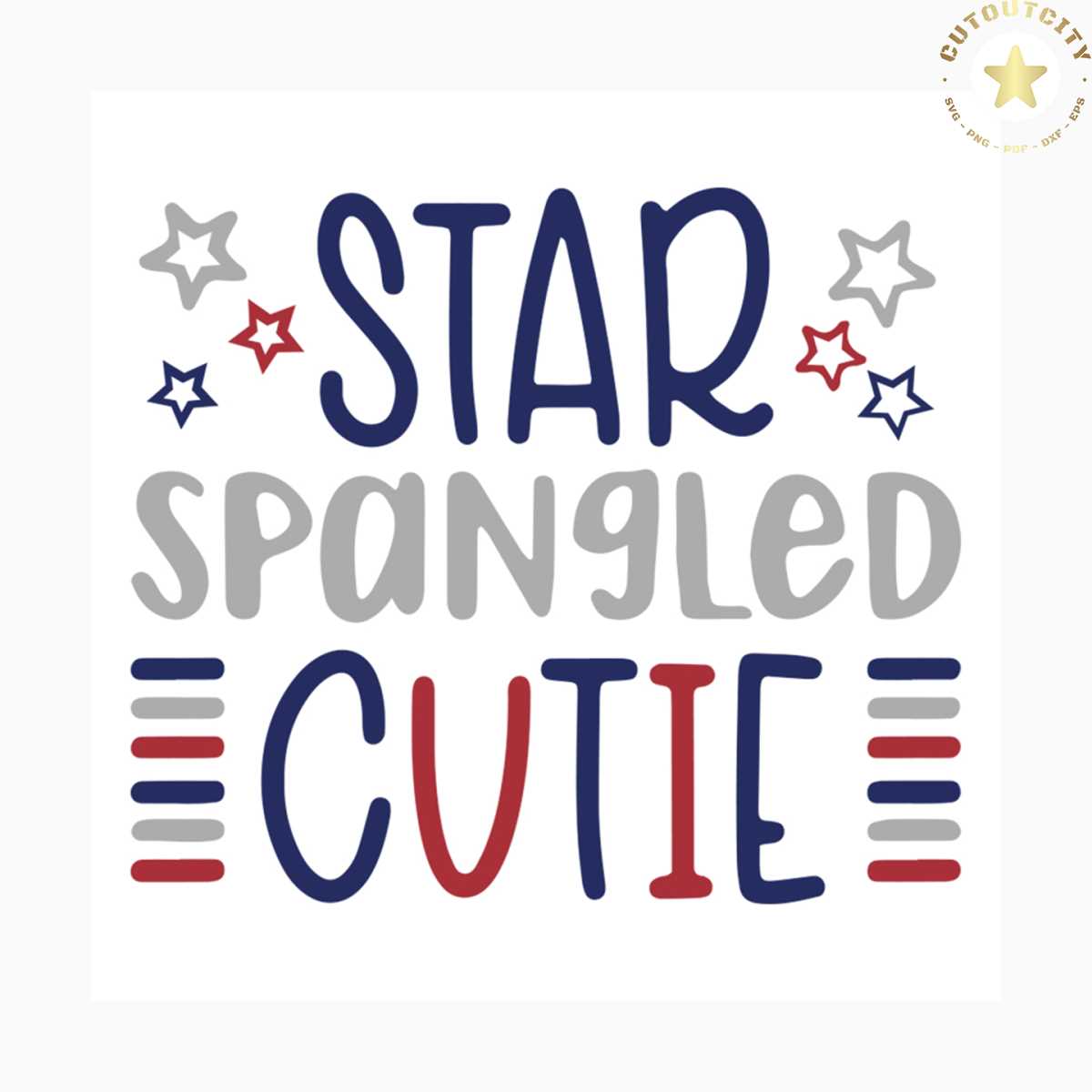 Star spangled cutie svg, independence day svg, 4th of july s | Inspire ...