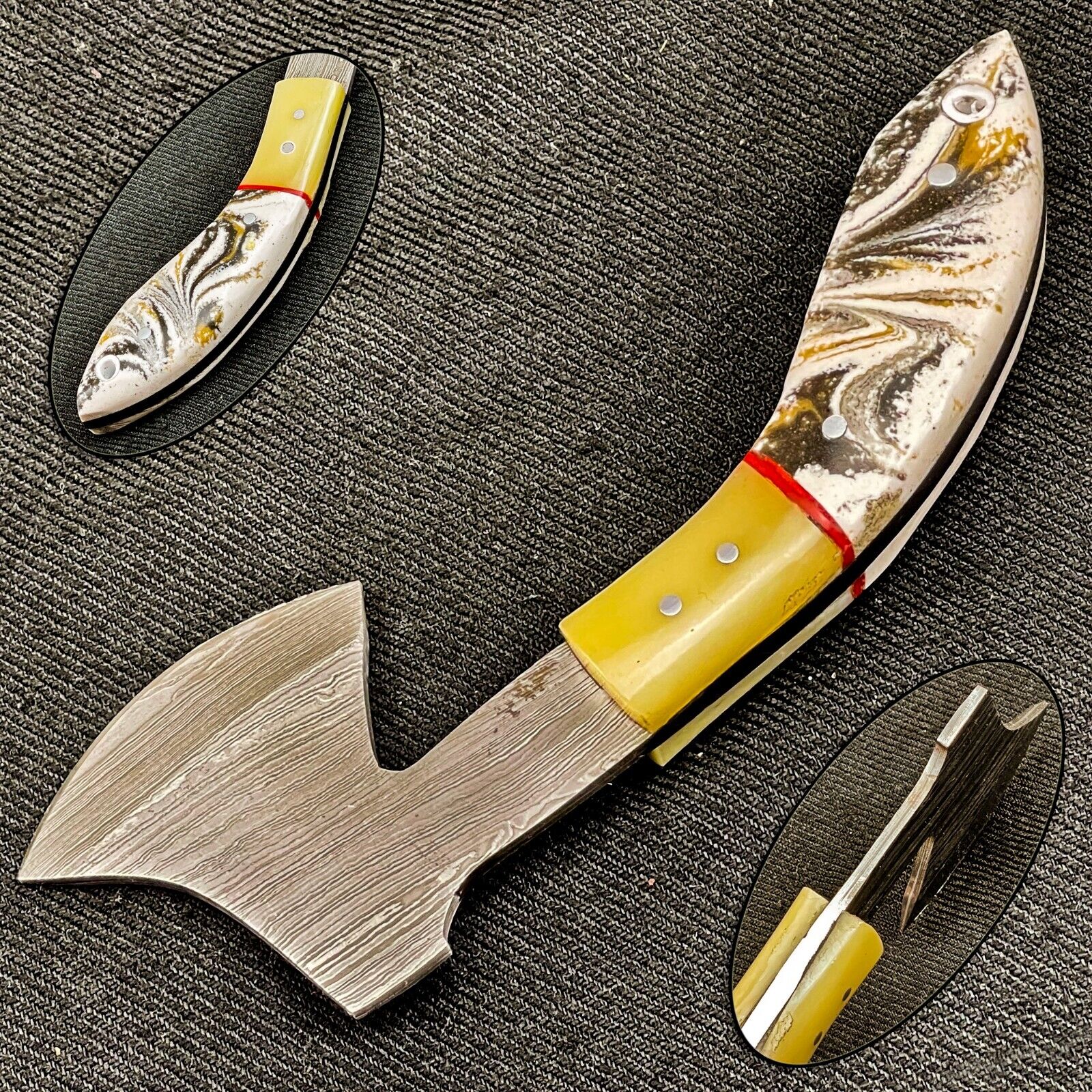 Mini Viking Axe Custom Hand Forged Damascus steel Skinning A | Inspire ...