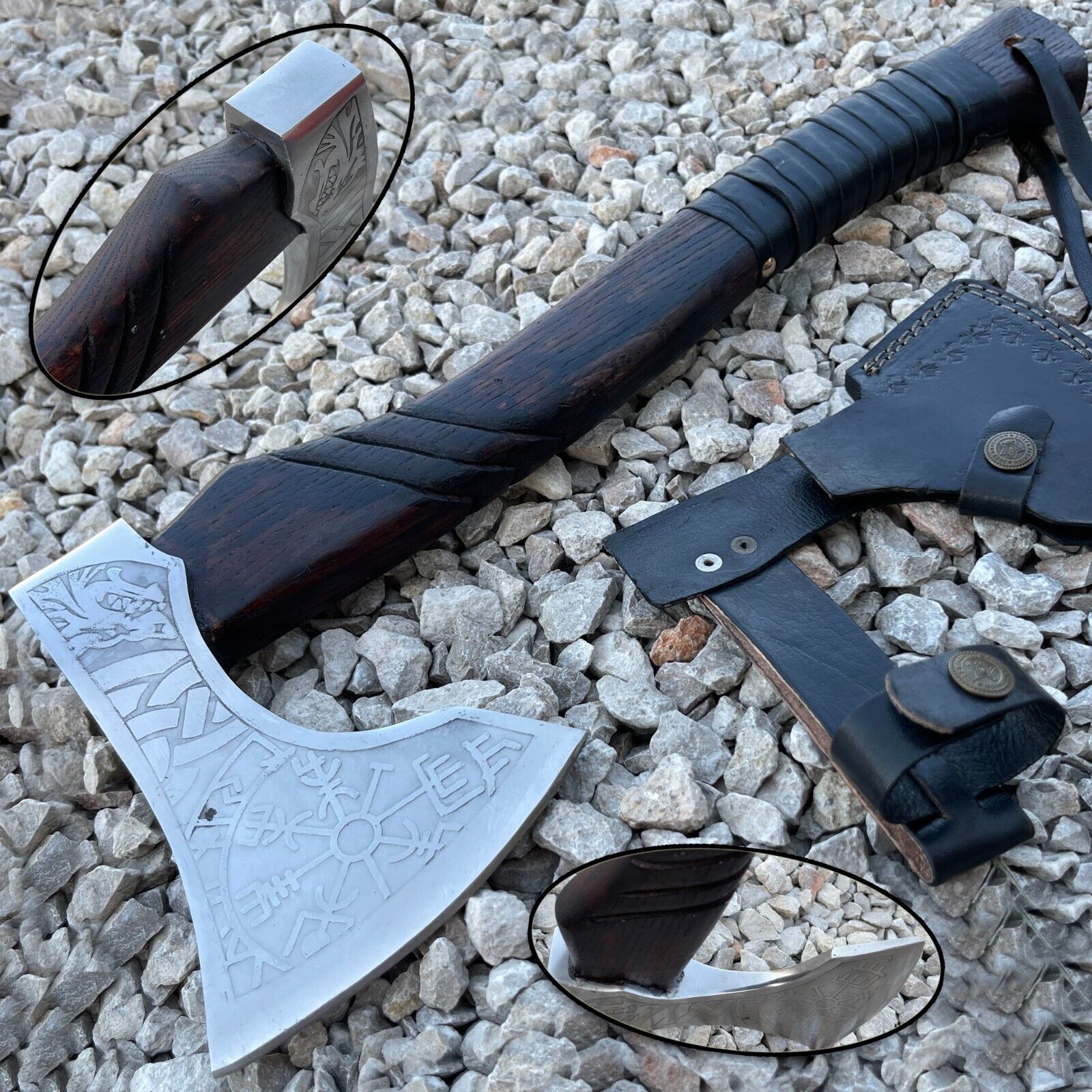 Viking Axe Custom Handmade Carbon Steel Blade Hunting Axe Ca - Inspire ...