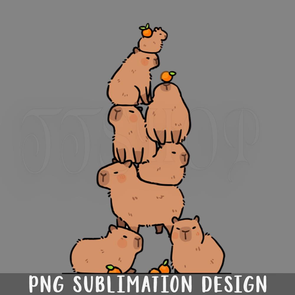 Capibara Stack Shirt Cute Capybara Design PNG Download | Inspire Uplift