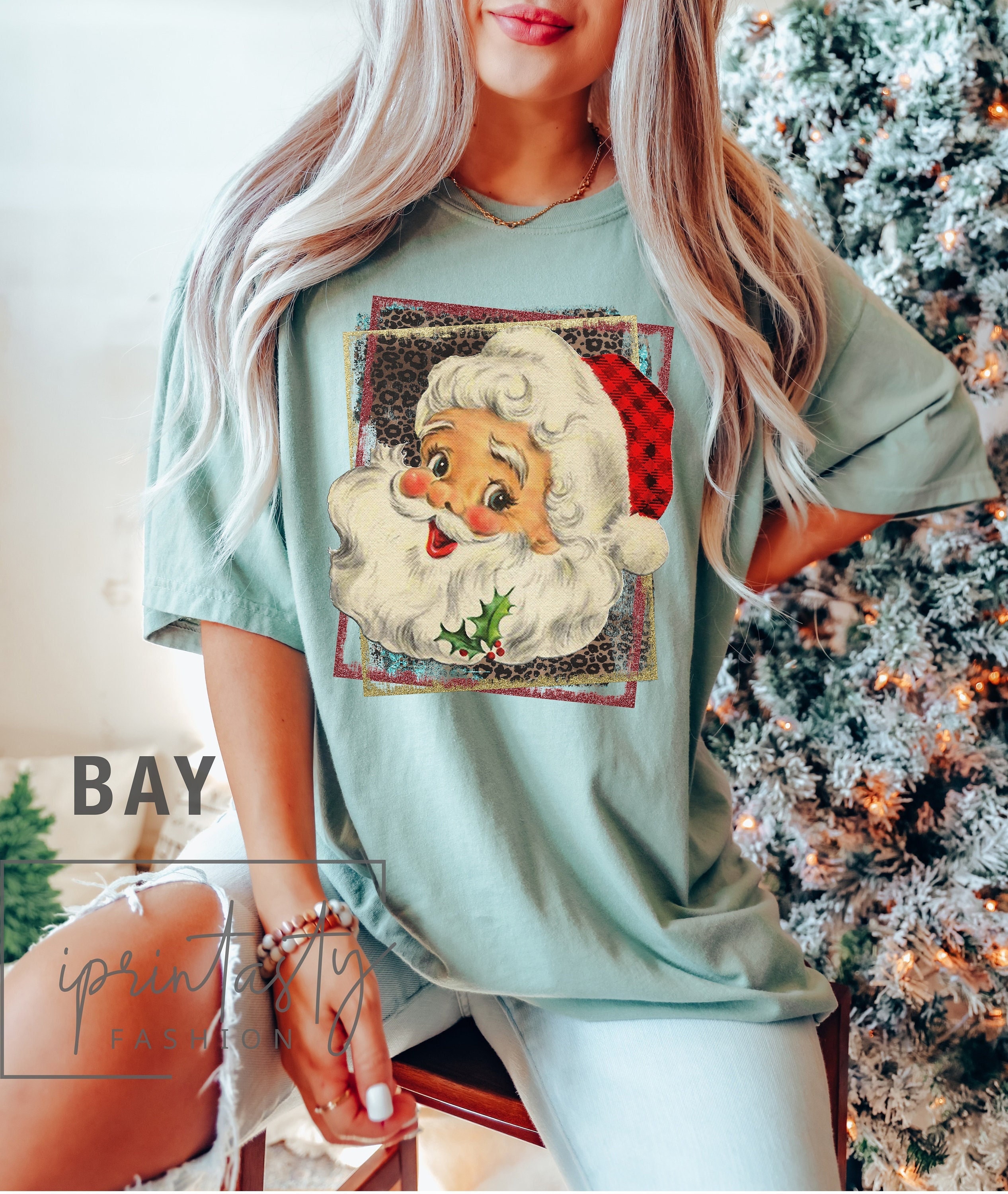 Vintage santa t-shirt, christmas santa t-shirt, santa t-shir | Inspire ...