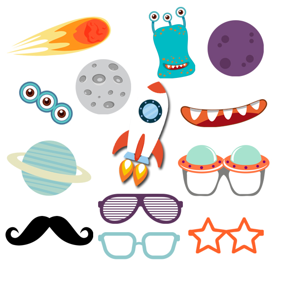 Space Photo Booth Props, Space Photo Props, Space Props, Spa | Inspire ...
