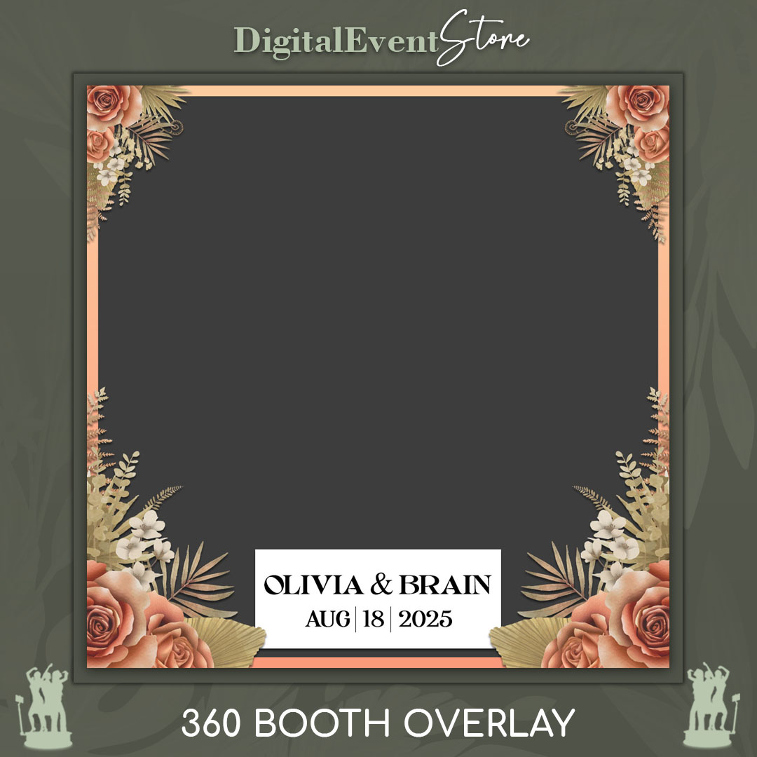 360 Overlay Photobooth Wedding 360 Flowers Selfie 360 Rose G | Inspire ...
