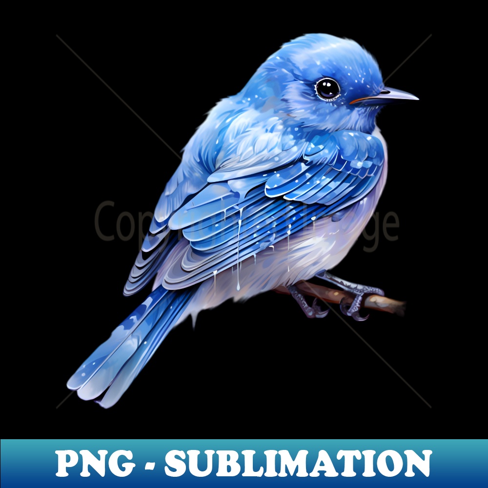 Watercolor illustration of a blue bird perched on a branch i | Inspire ...
