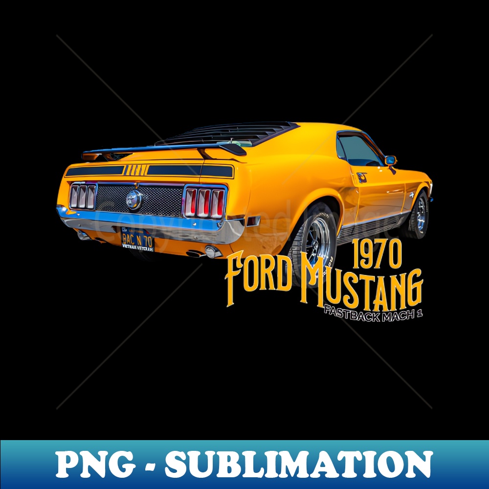 1970 Ford Mustang Mach 1 Fastback - PNG Transparent Digital | Inspire ...