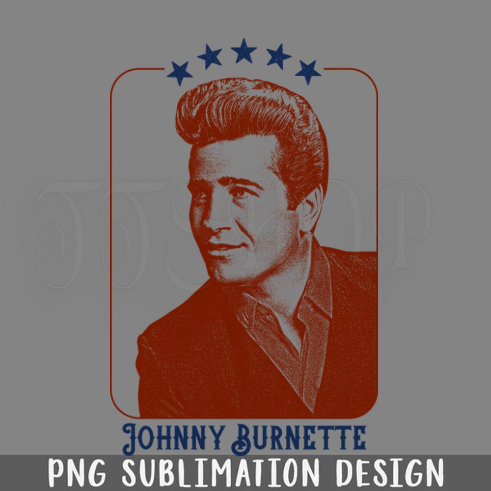 Johnny Burnette Retro Design PNG Download | Inspire Uplift