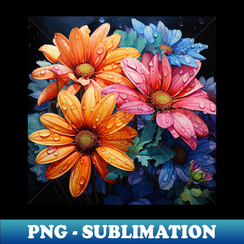 Colorful Daisy - PNG Transparent Sublimation File - Instantl | Inspire ...