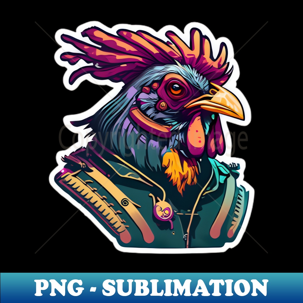 Cyberpunk Rooster Digital Art - Signature Sublimation PNG Fi | Inspire ...