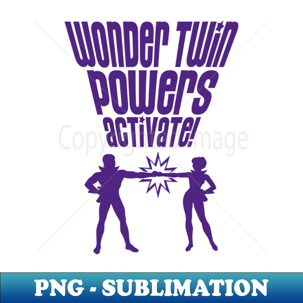 WONDER TWINS - 20 - PNG Transparent Sublimation Design - Spi | Inspire ...