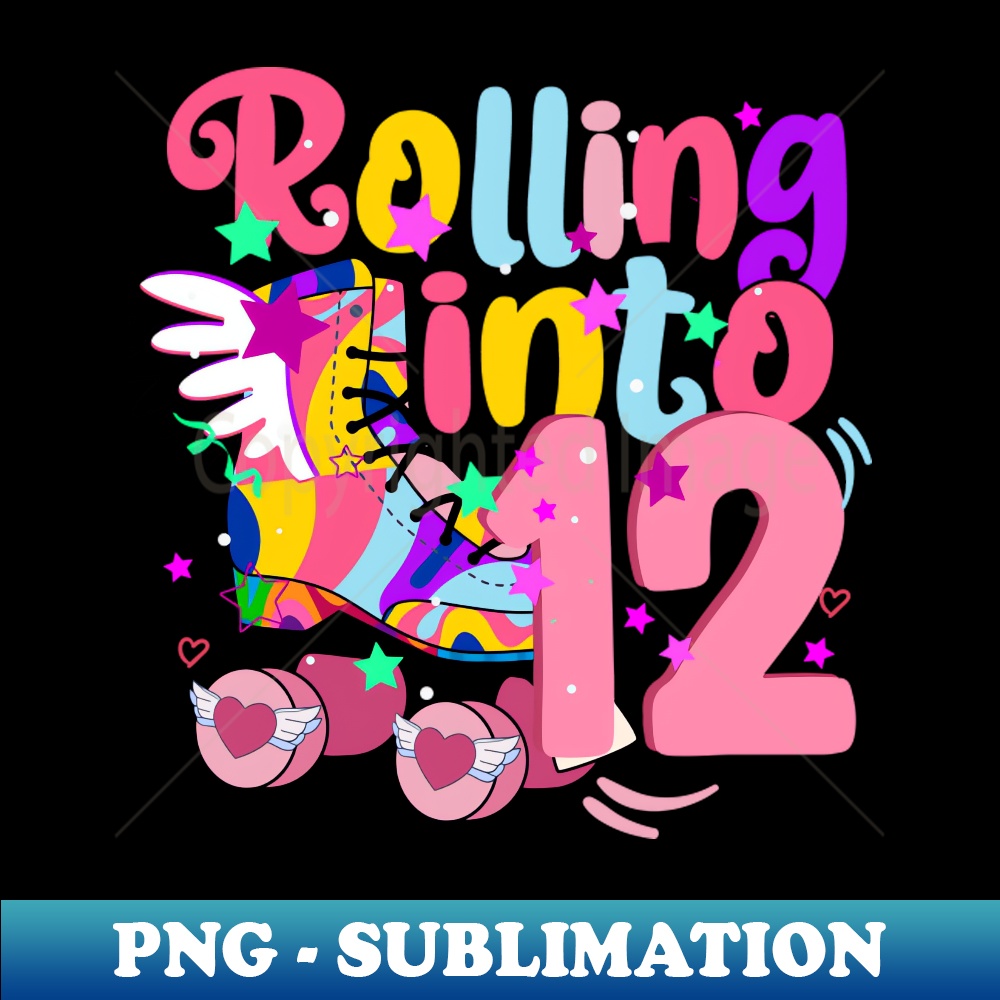 rolling into 12 - 12th birthday girl roller skates theme par | Inspire ...