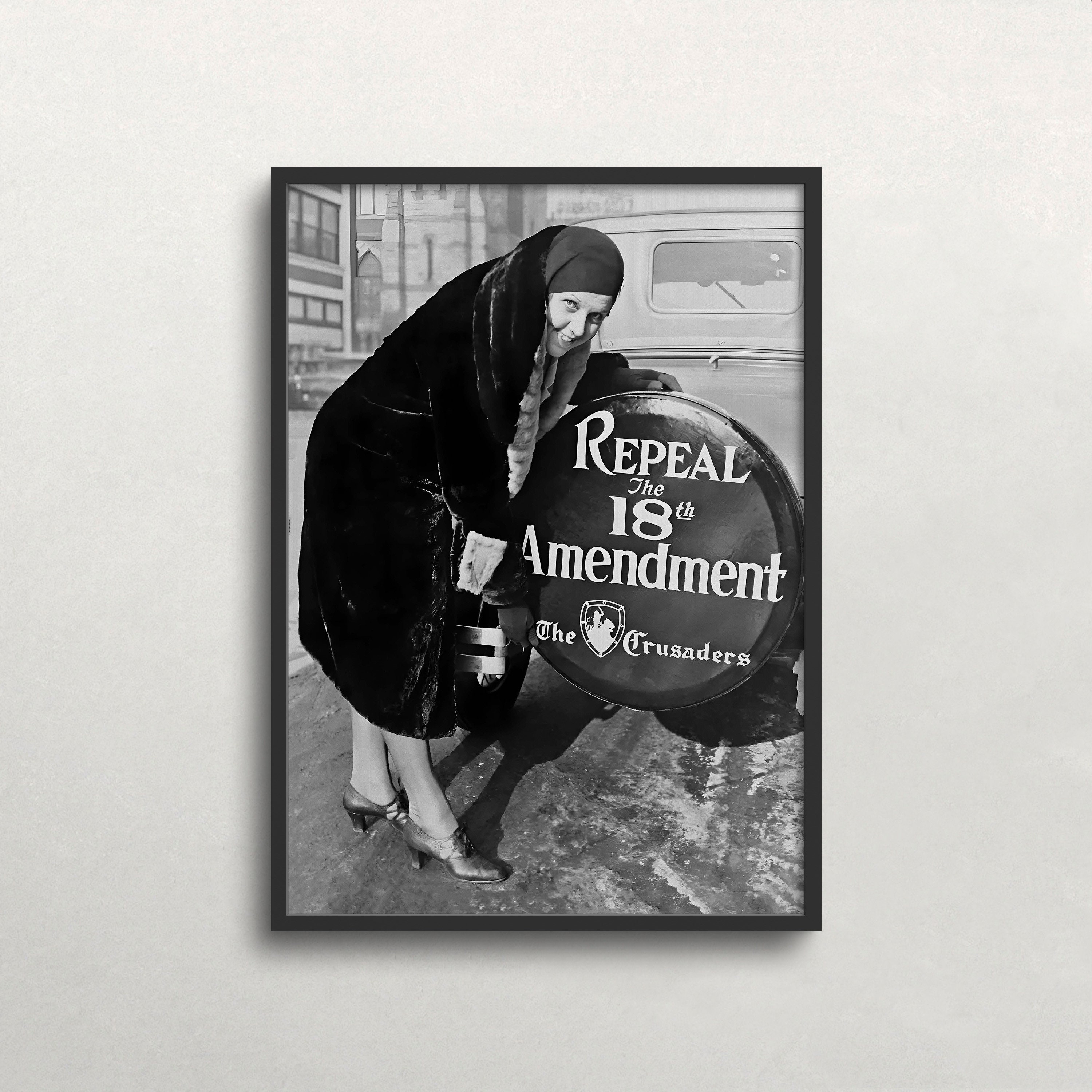 Prohibition Wall Art, Repeal 18th Amendment, Black and White | Inspire ...