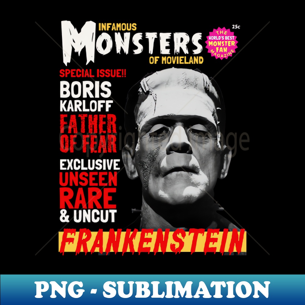 Vintage Pulp horror Frankenstein Horror Magazine - Decorativ - Inspire ...