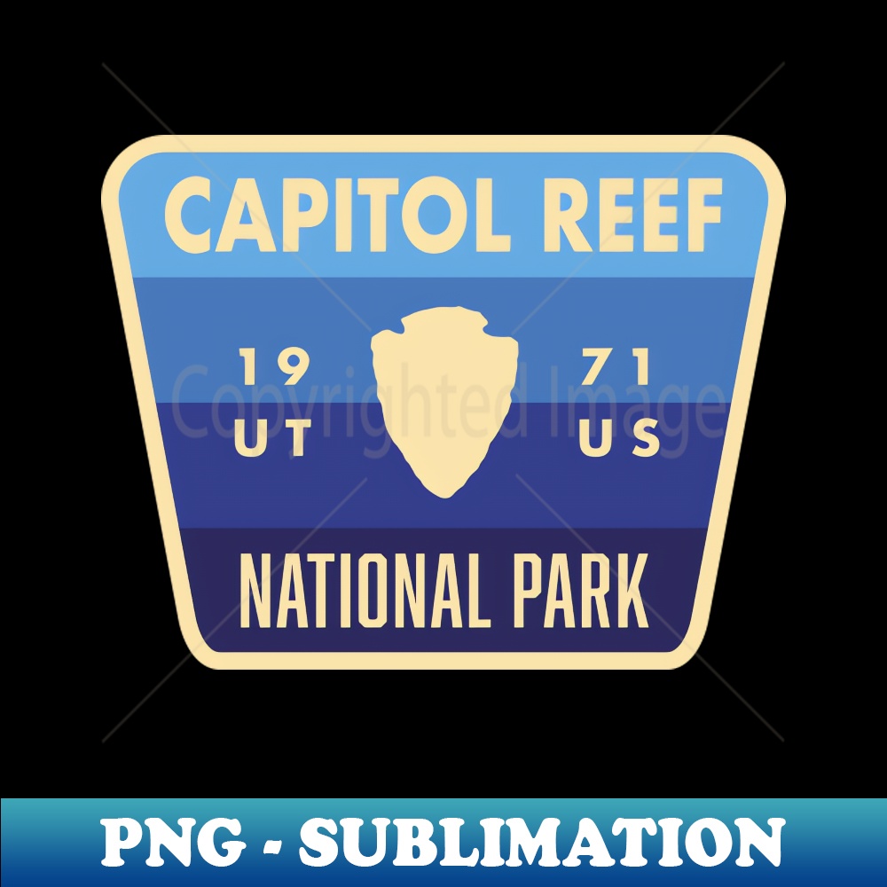 Capitol Reef National Park Retro Arrowhead Patch Blue - Uniq | Inspire ...