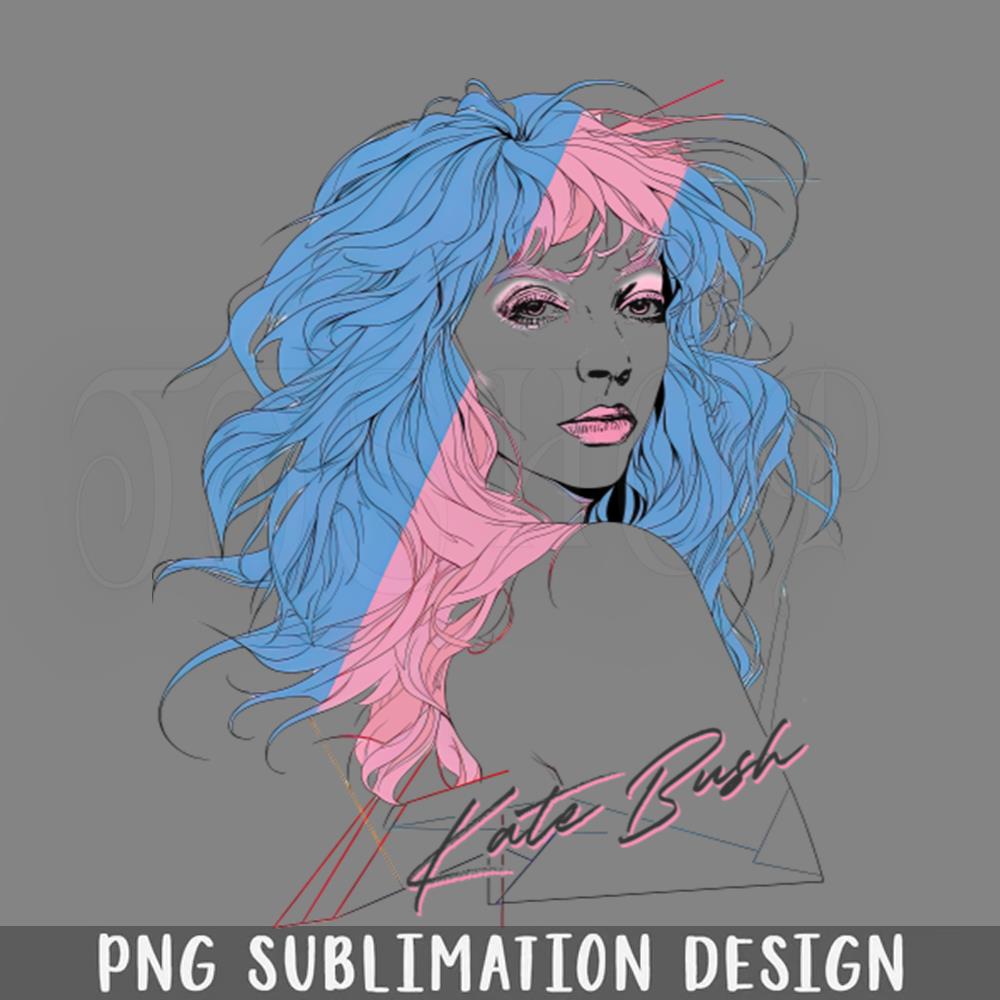 Kate Bush 80s Style Original Design PNG Download | Inspire Uplift
