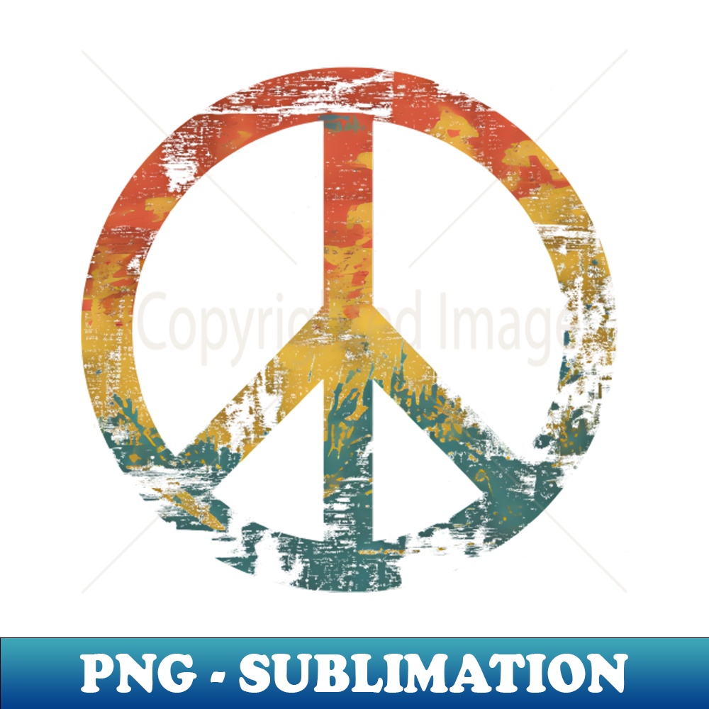 Peace Symbol Retro Design Peace Sign - Trendy Sublimation Di | Inspire ...
