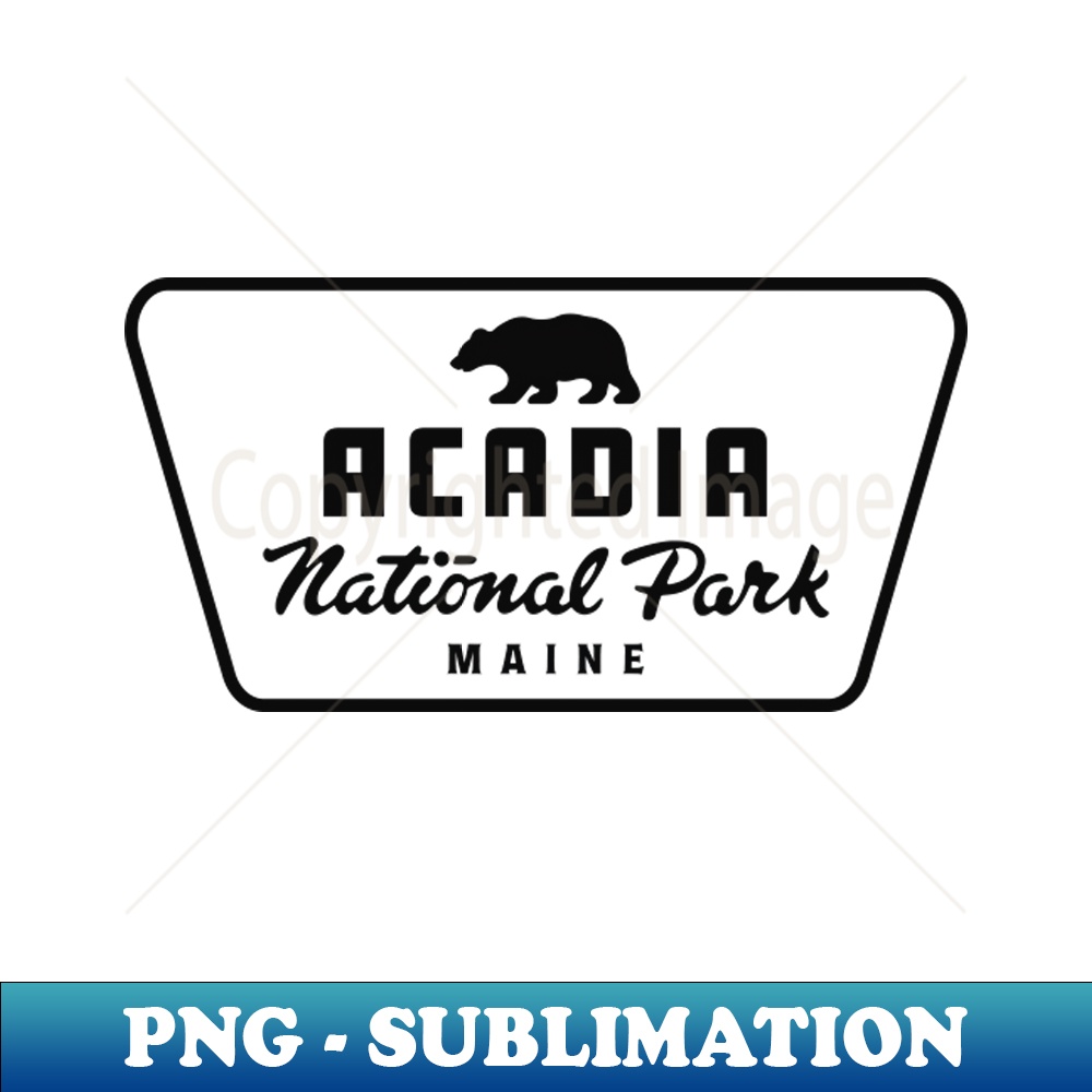 Acadia National Park Bear Badge - Black - PNG Transparent Su | Inspire ...
