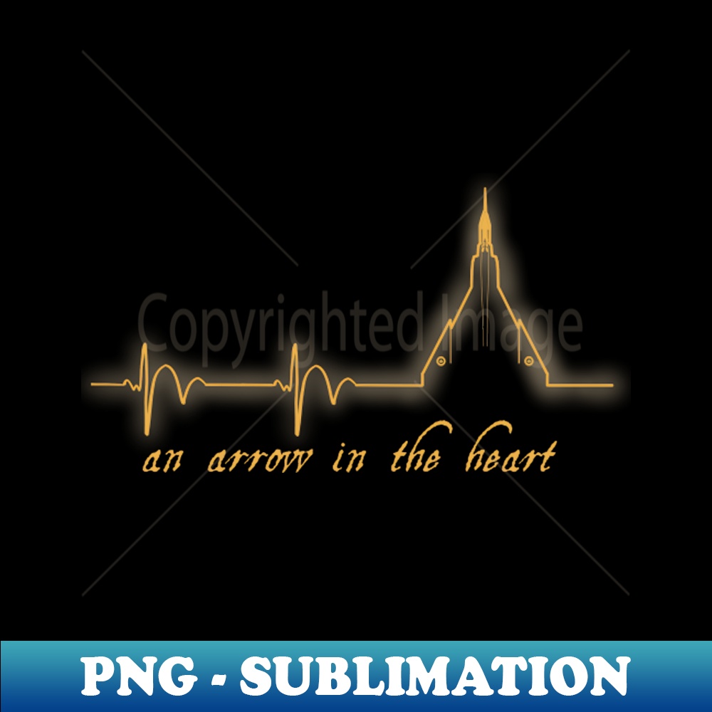 Arrow in the Heart Yellow - High-Quality PNG Sublimation Dow | Inspire ...