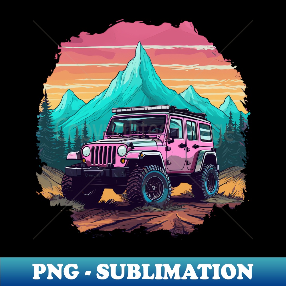 Pink jeep - Modern Sublimation PNG File - Perfect for Sublim | Inspire ...