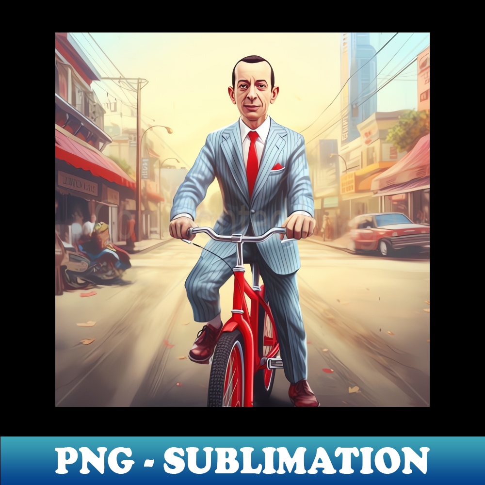 pee wee herman on bike - PNG Transparent Digital Download Fi | Inspire ...
