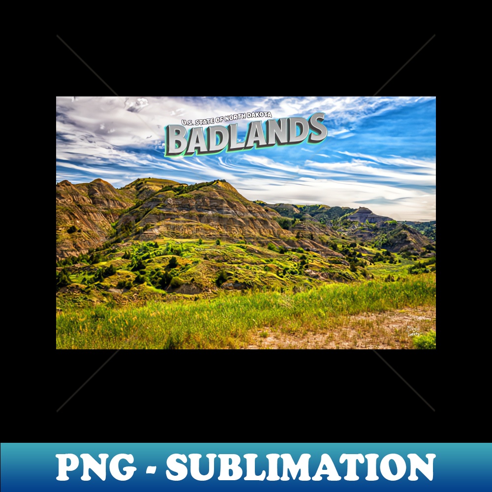 North Dakota Badlands - Artistic Sublimation Digital File - | Inspire ...