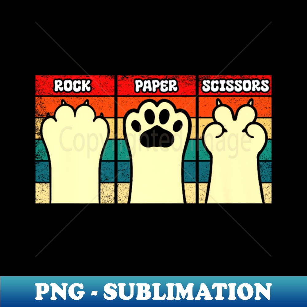 Rock Paper Scissors Cat Paws - Instant PNG Sublimation Downl - Inspire ...