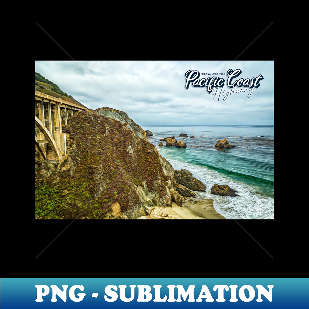 Pacific Coast Highway View - Instant Sublimation Digital Dow | Inspire ...