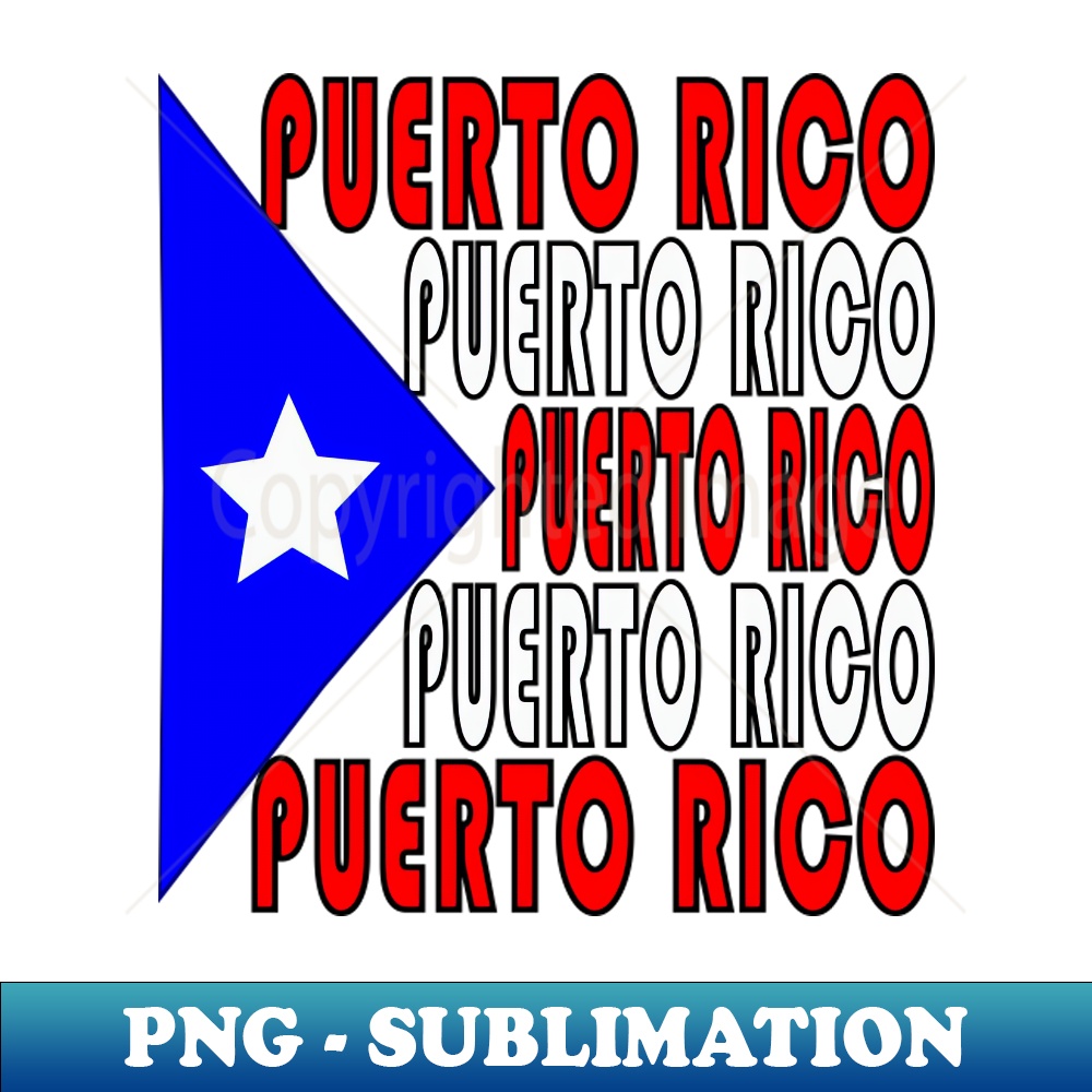 Puerto Rico Flag design - Exclusive PNG Sublimation Download | Inspire ...