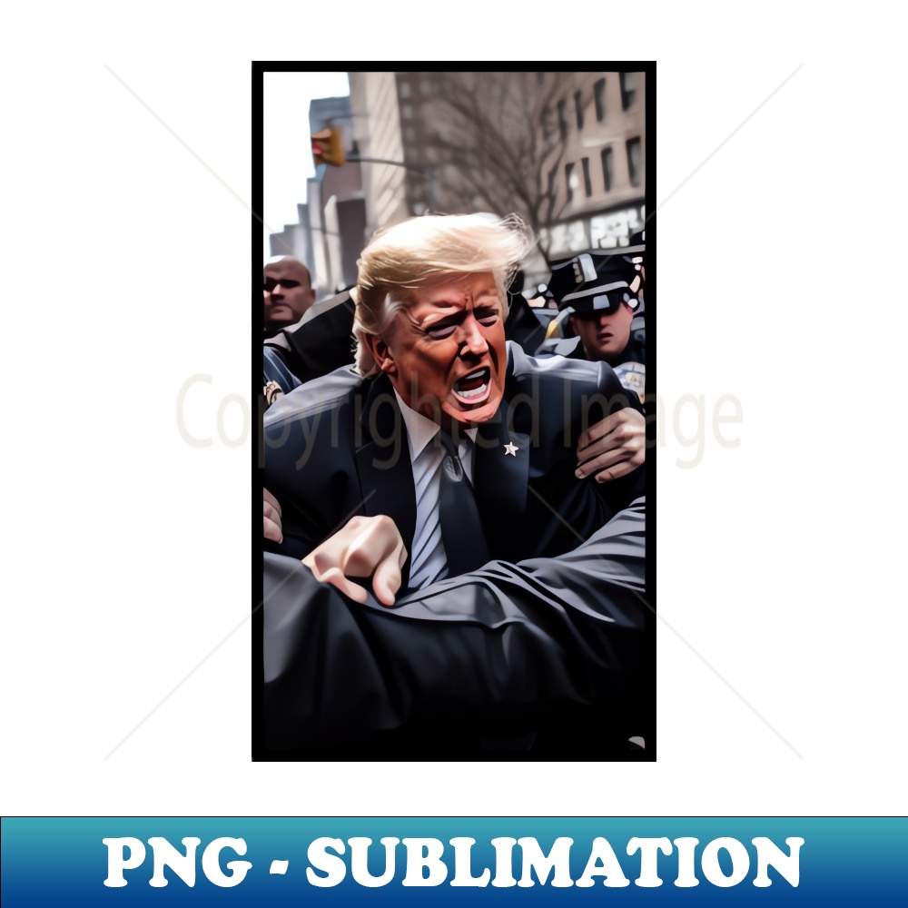 Donald Trump Getting Arrested Meme - Instant PNG Sublimation - Inspire ...