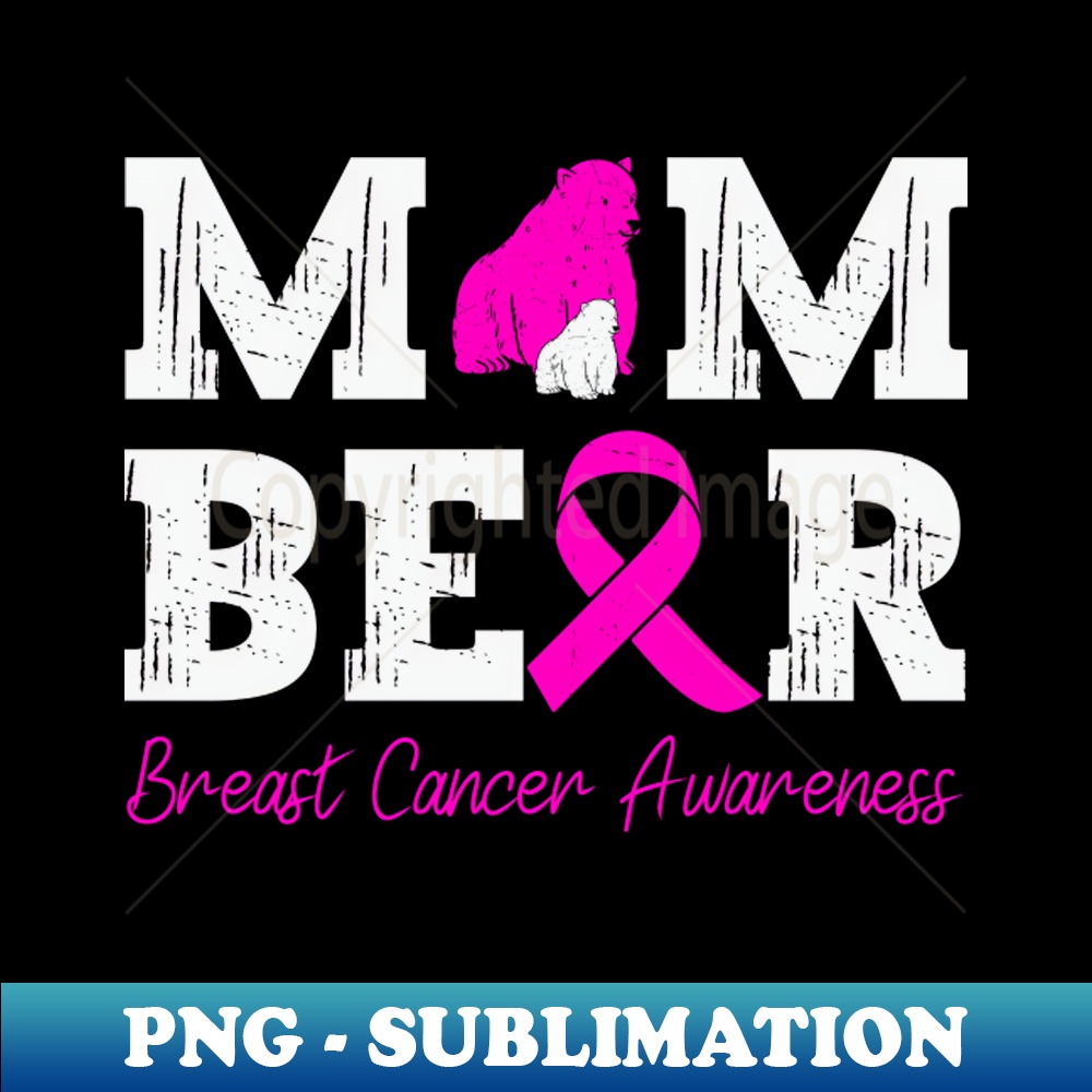 Mom Bear Fighter Cancer Inspirational Graphic Design Chemo P | Inspire ...