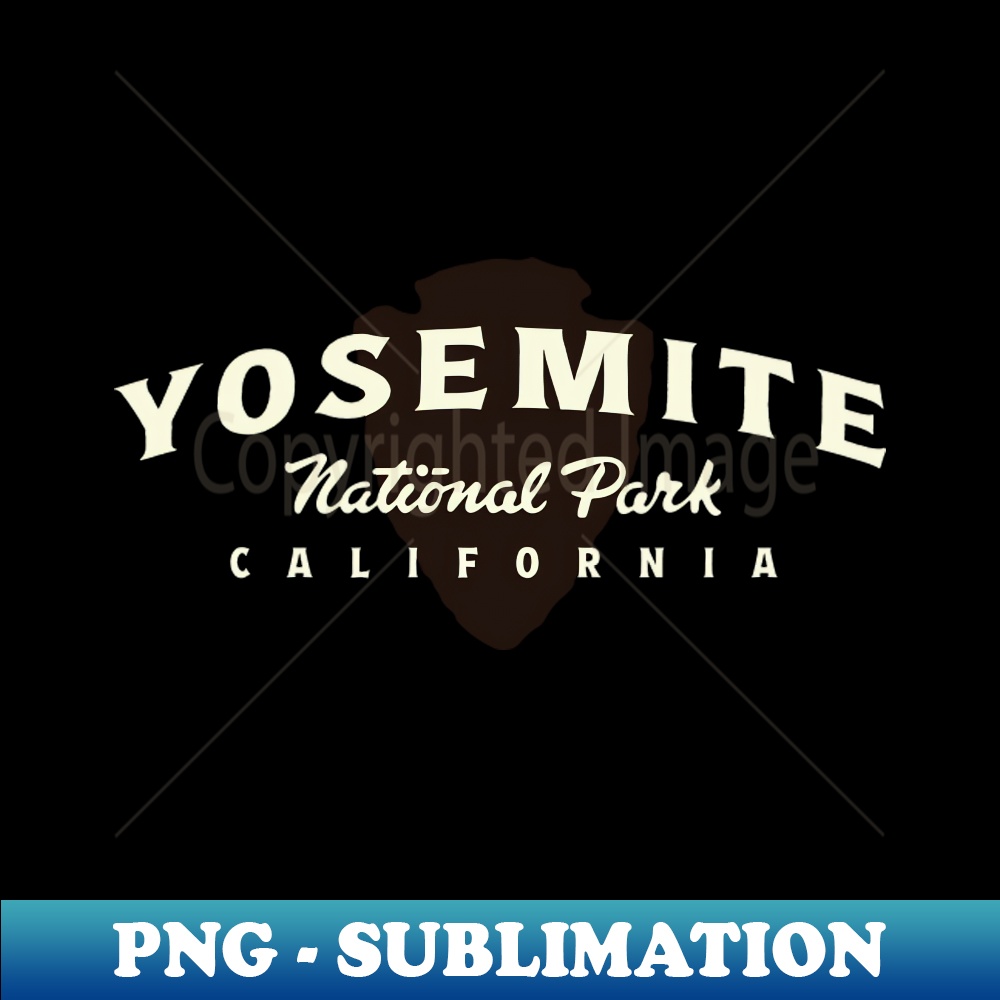 Yosemite National Park Arched Text Tan - PNG Transparent Sub | Inspire ...