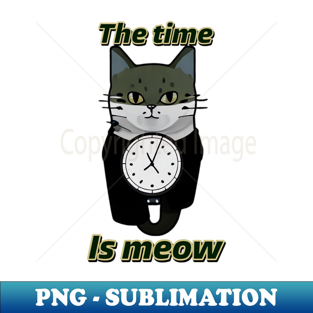 The Time is Meow - Signature Sublimation PNG File - Perfect | Inspire ...