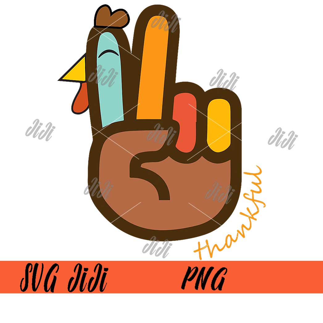 Peace Love Turkey Thankful PNG, Turkey Hand Sign Thanksgivin - Inspire ...