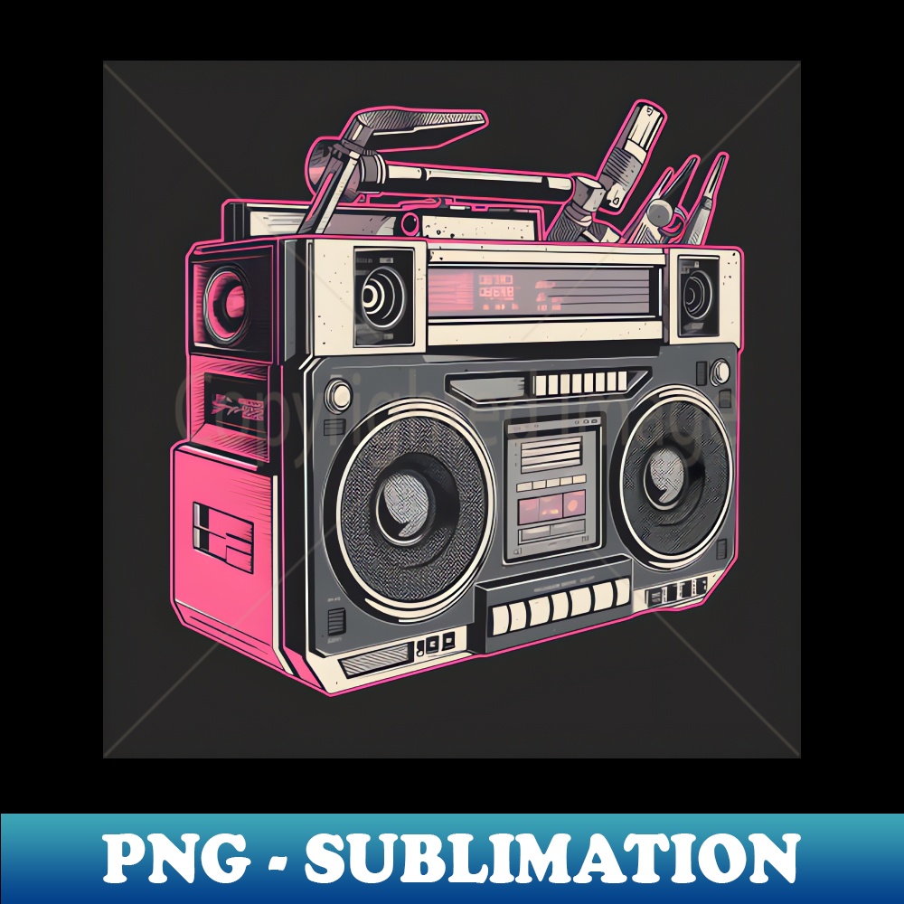Ghetto Blaster Boom Box 80s Hip-Hop Stereo - Trendy Sublimat | Inspire ...
