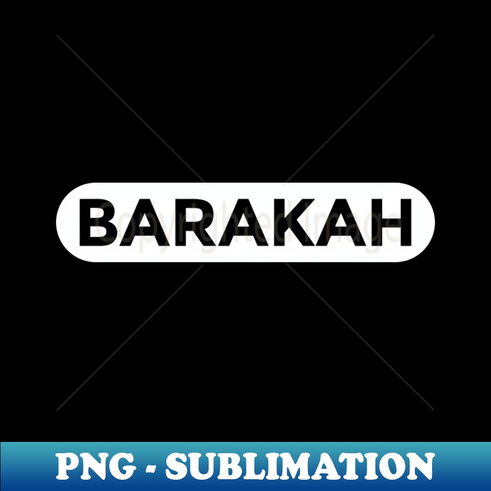 Islamic - Barakah White - PNG Transparent Sublimation Design - Inspire ...