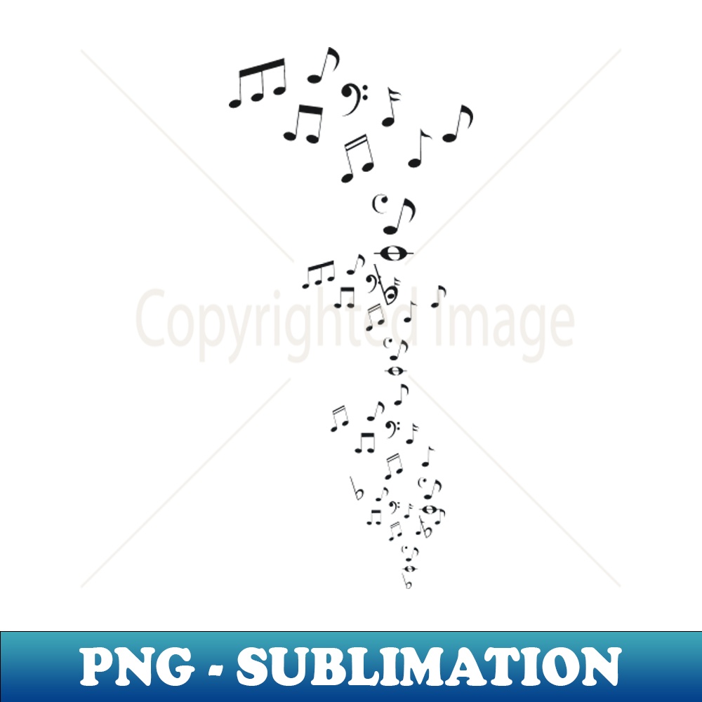 Flying Notes Black - Special Edition Sublimation PNG File - | Inspire ...