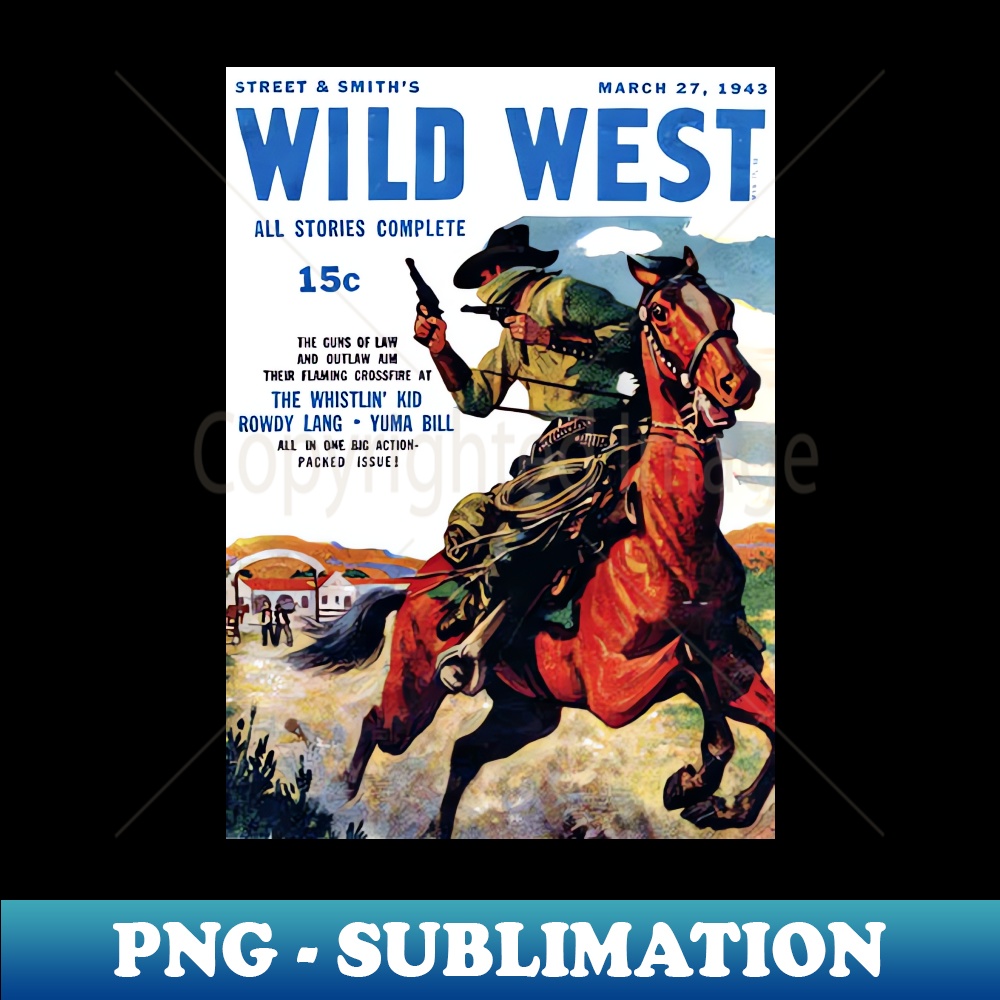 Wild West Magazine Cover October 1943 - PNG Transparent Digi | Inspire ...