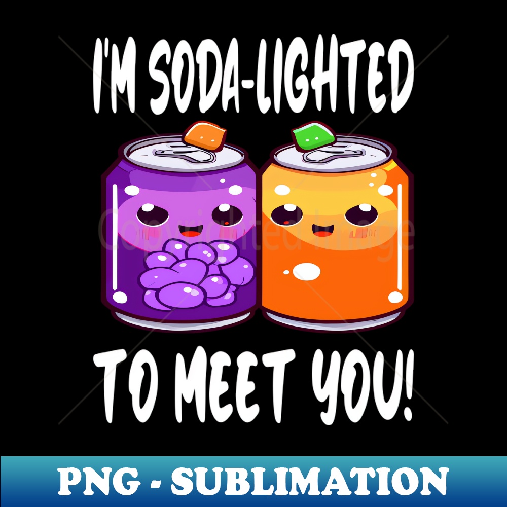 Cute Soda Pun Im Soda- Lighted To Meet You Vintage Puns - Cr - Inspire ...