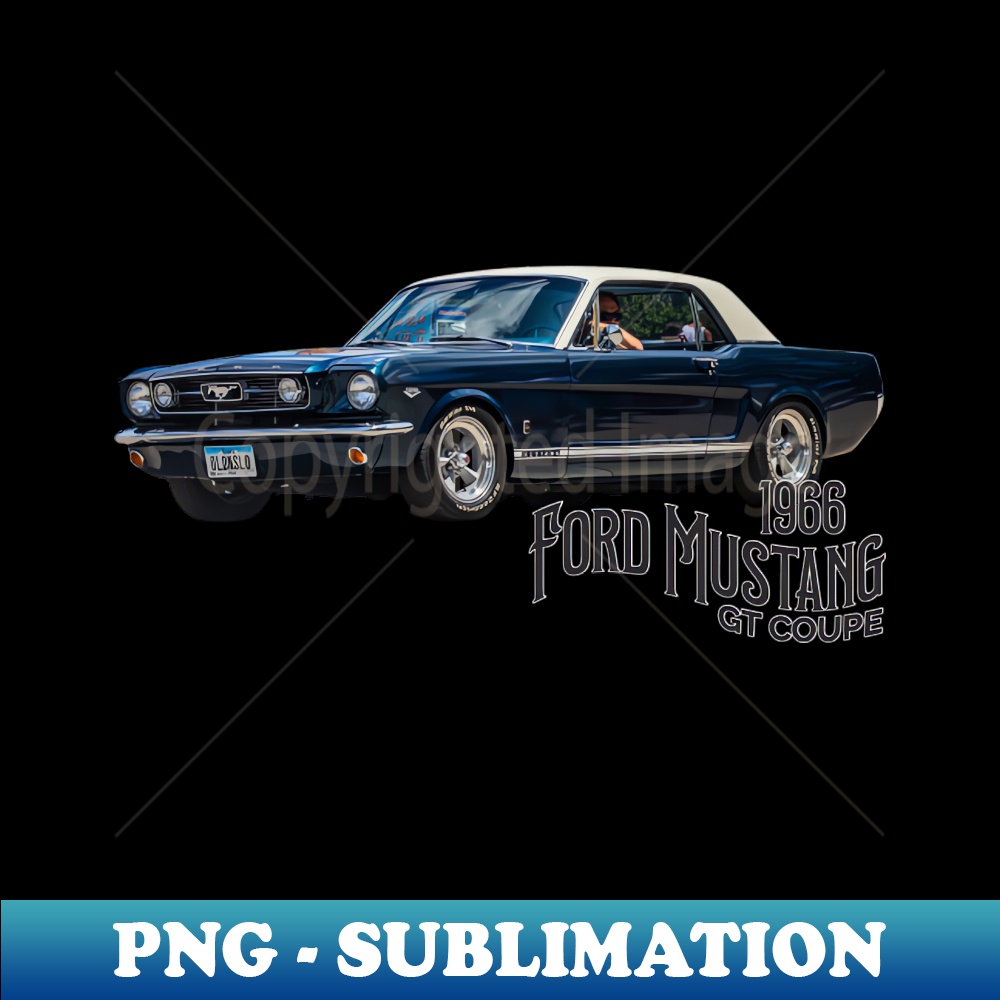 1966 Ford Mustang GT Coupe - Instant PNG Sublimation Downloa | Inspire ...