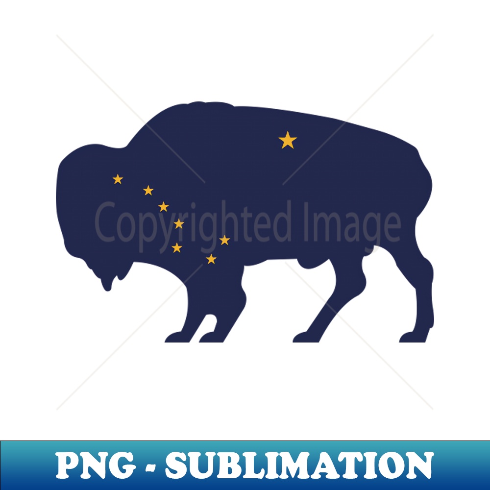 Alaska Flag Buffalo Shape - Modern Sublimation PNG File - St | Inspire ...