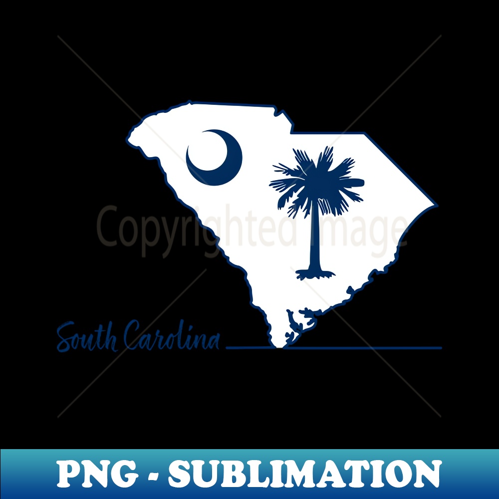 South Carolina State Map with Flag - Exclusive Sublimation D | Inspire ...